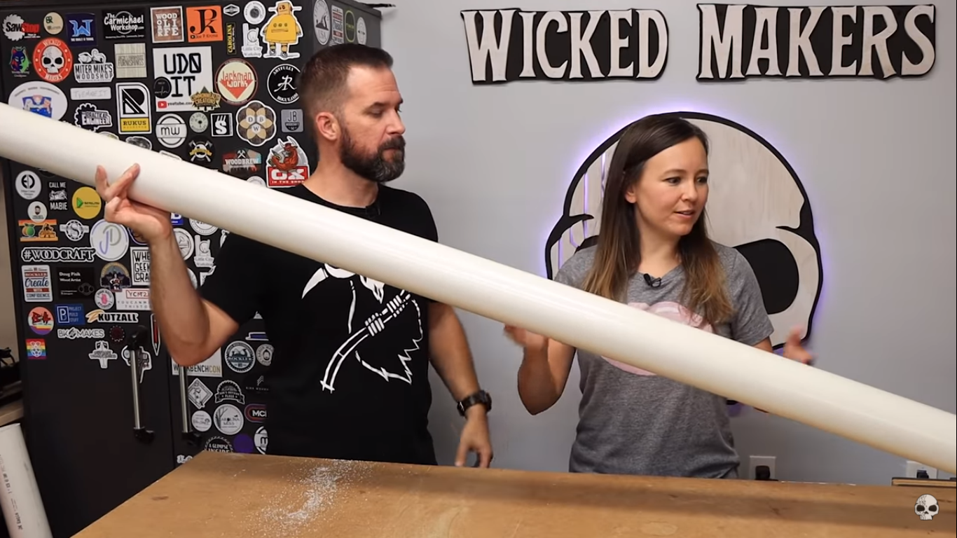 Couple crafts do-it-yourself ‘candy slide’ so that kids can trick-or ...