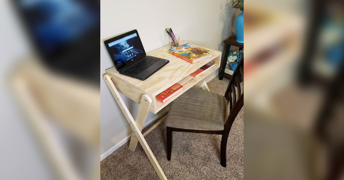 Man makes 35 desks by hand for kids in need learning from home