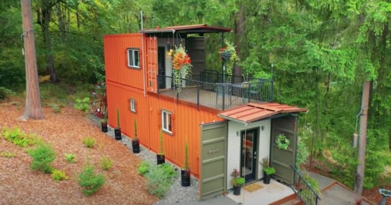 Couple stacks 2 shipping containers together & turn it into gorgeous ...