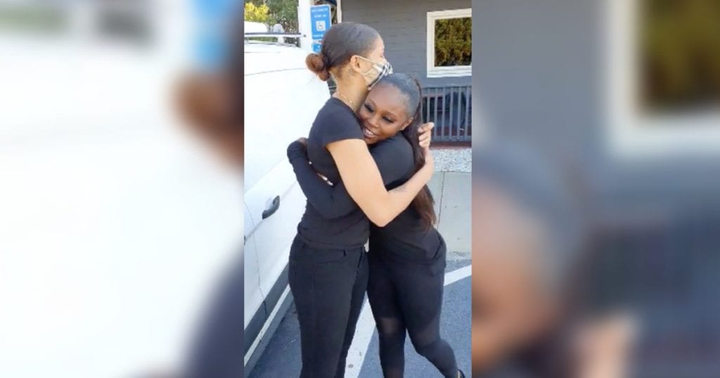 Manager watches surveillance cameras when homeless woman leaves job ...