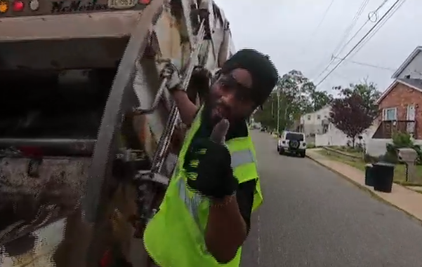 Hilarious footage of dancing trash collectors recorded on home security ...