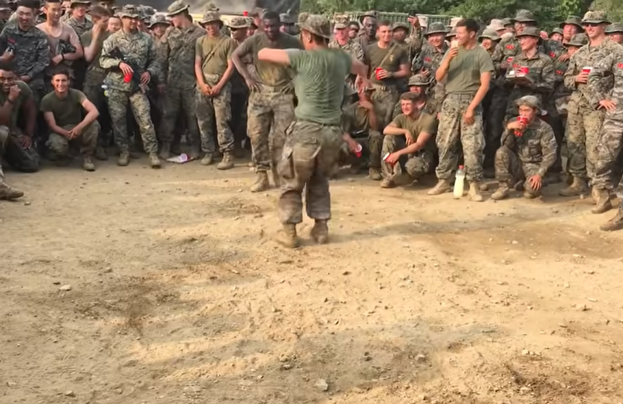 U.S. Marines square off in epic dance battle with South Korean Marines