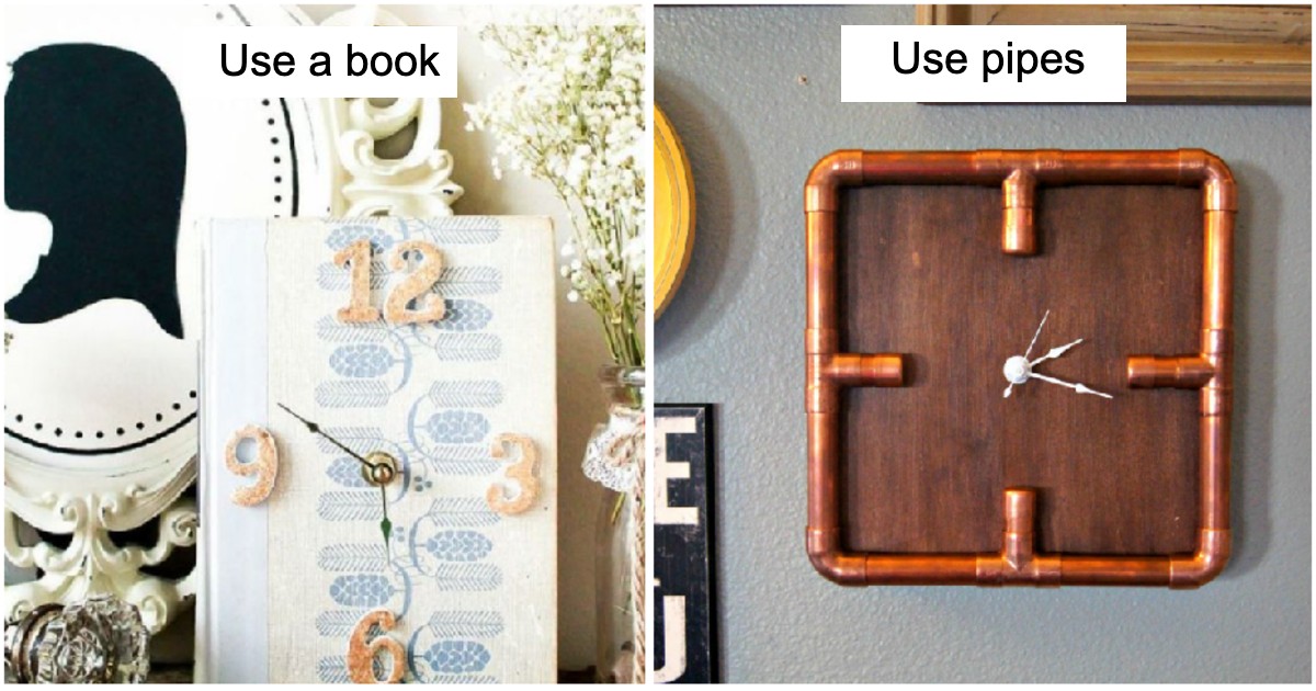 30 clever ways to make your own personalized clock to match your home