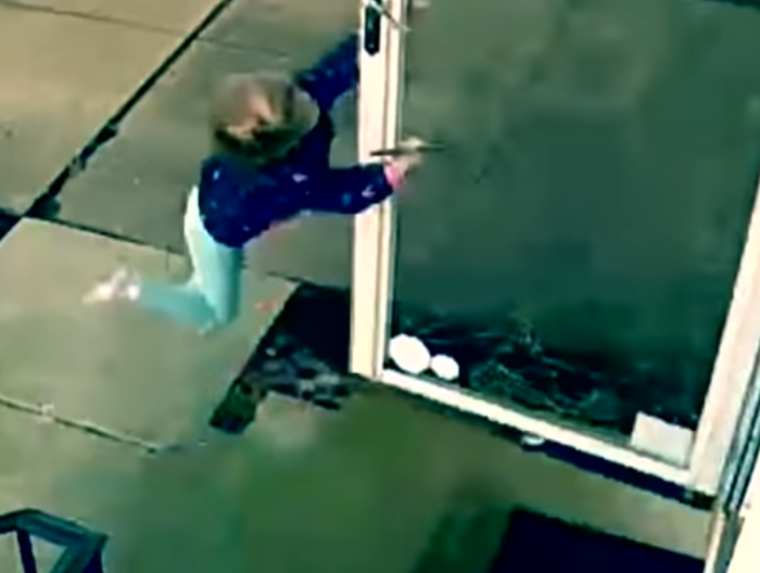 Door camera shows heart-racing moment 4-year-old is carried by wind