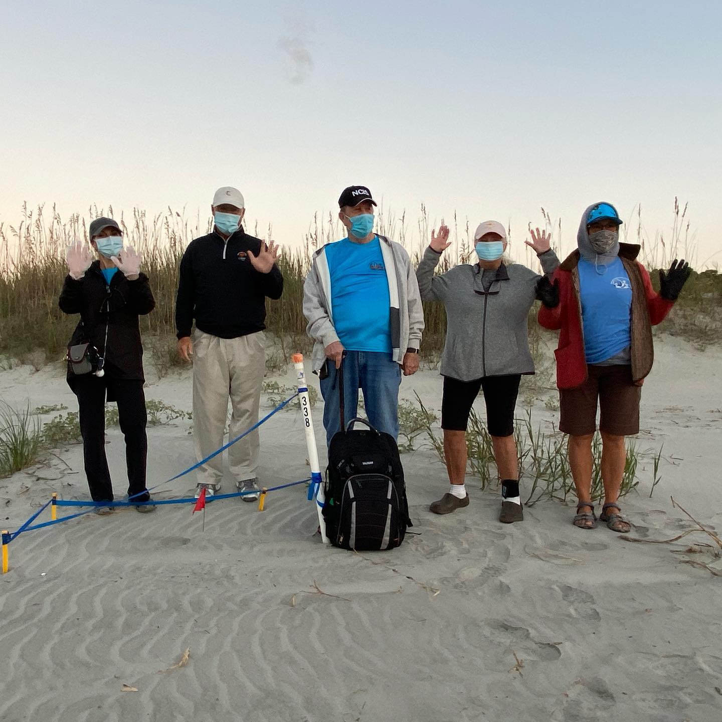 Rare white sea turtle spotted nestled in sand on South Carolina beach