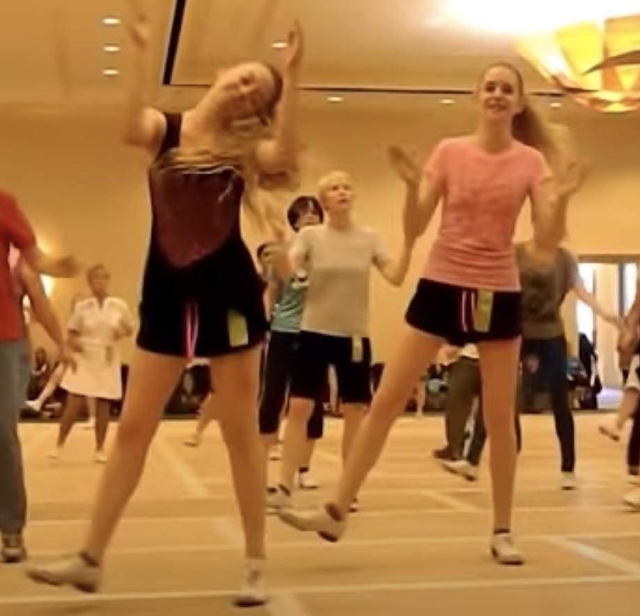 Young Girl In Black Steals Show In Line Dance