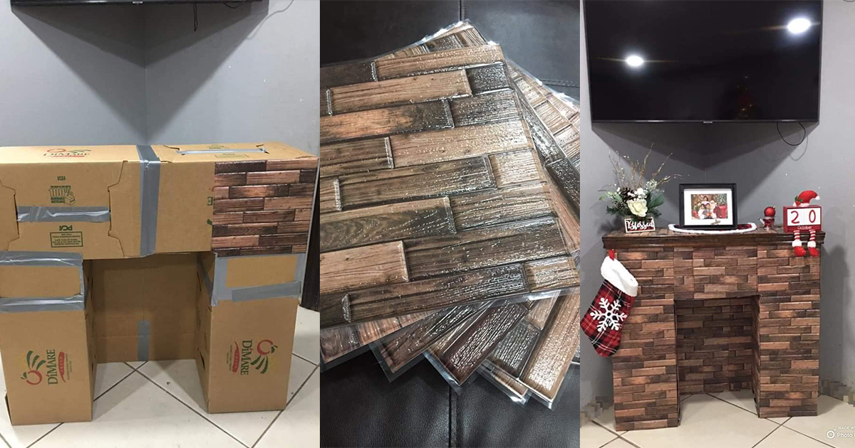 People are making “fireplaces” out of carboard boxes for the holidays ...