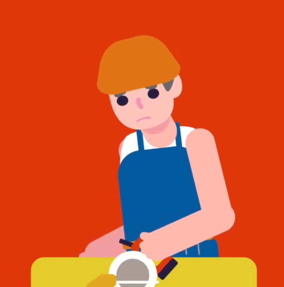 Every night, this distressed carpenter places his burdens on a tree