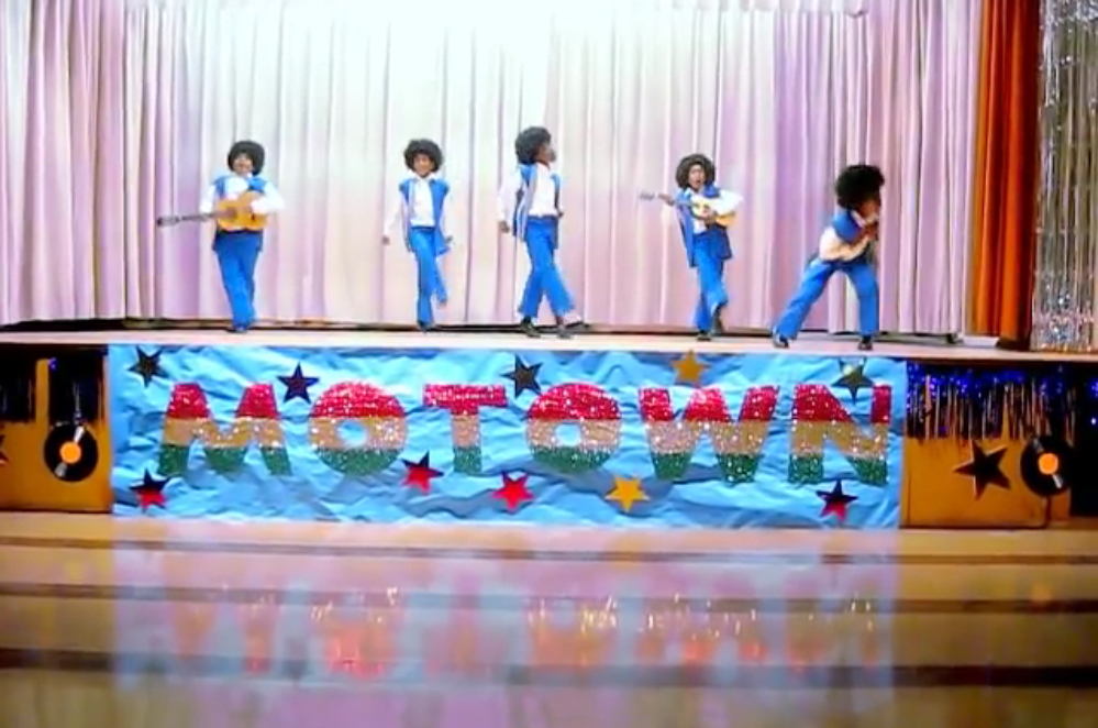 Elementary school students become superstars in school show