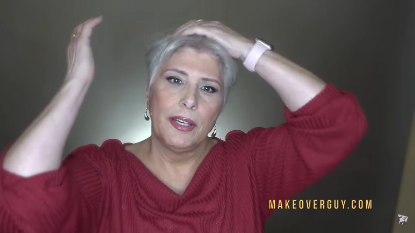 Washed out woman desperately wanting change chops all her hair off for ...