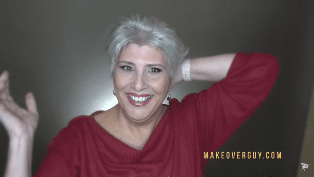 Washed out woman desperately wanting change chops all her hair off for ...