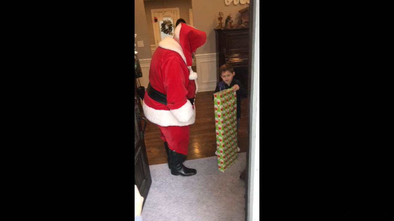 Santa makes kid cry when he shuts down his Christmas request then good ...