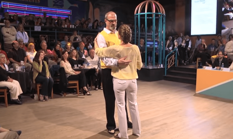 Couple don’t miss a beat when their legs starts flailing all over the ...