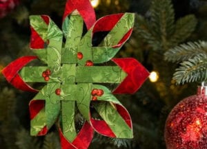 No-sew Scandinavian star ornament is as easy to make as it is beautiful