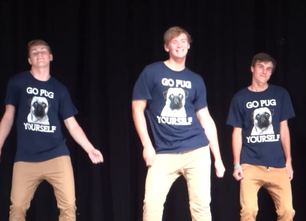 3 Young men leave crowd howling when they start shaking on stage