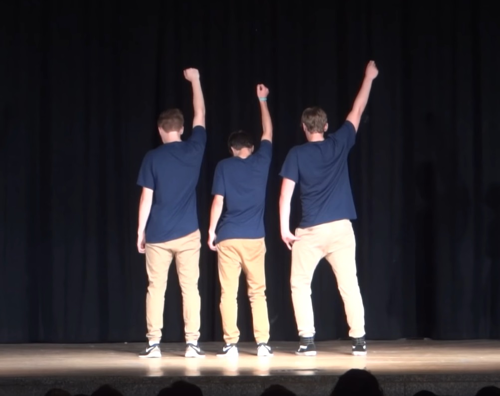 3 Young men leave crowd howling when they start shaking on stage