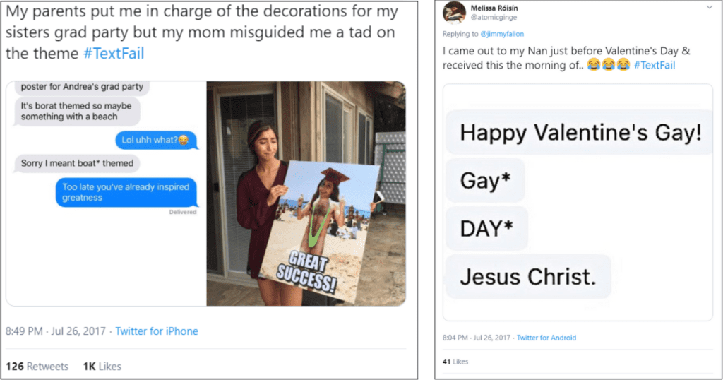 73 text fails that created immediate panic