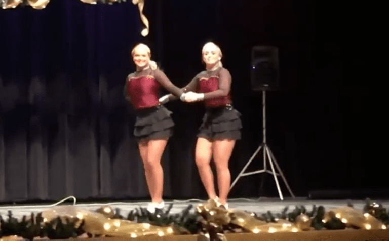 Two sisters steal spotlight with fiery clog dance performance
