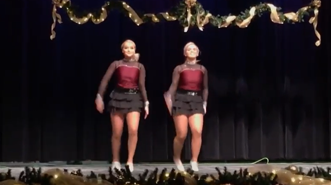Two sisters steal spotlight with fiery clog dance performance