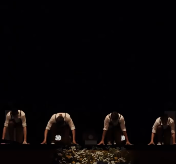 Four Teen Boys Entertain Crowd With Groovy Dance Moves