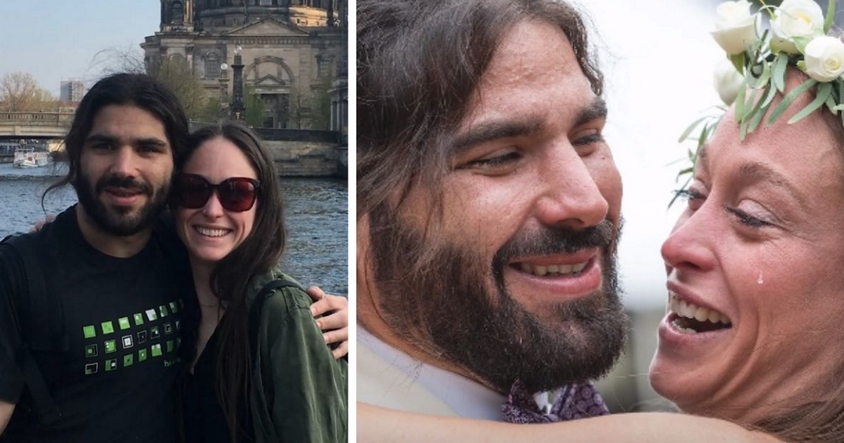 Bride gets custom dress that lets her blind groom can “see” her on ...