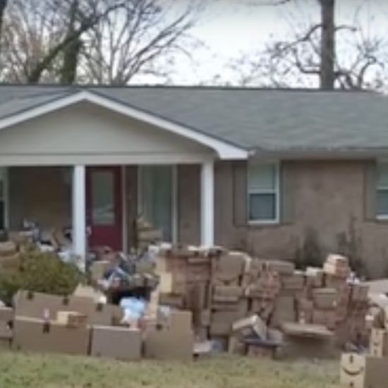 Worried neighbors confused as thousands of Amazon boxes pile up outside ...