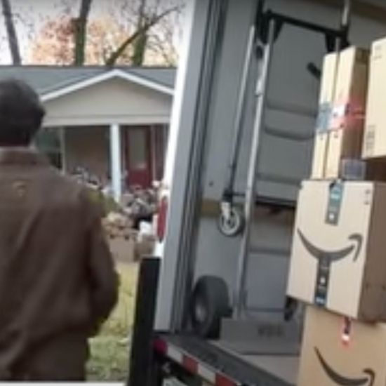 Worried neighbors confused as thousands of Amazon boxes pile up outside ...