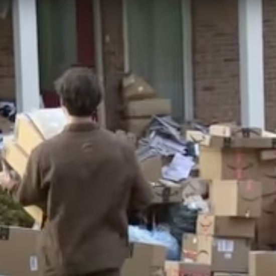 Worried neighbors confused as thousands of Amazon boxes pile up outside ...