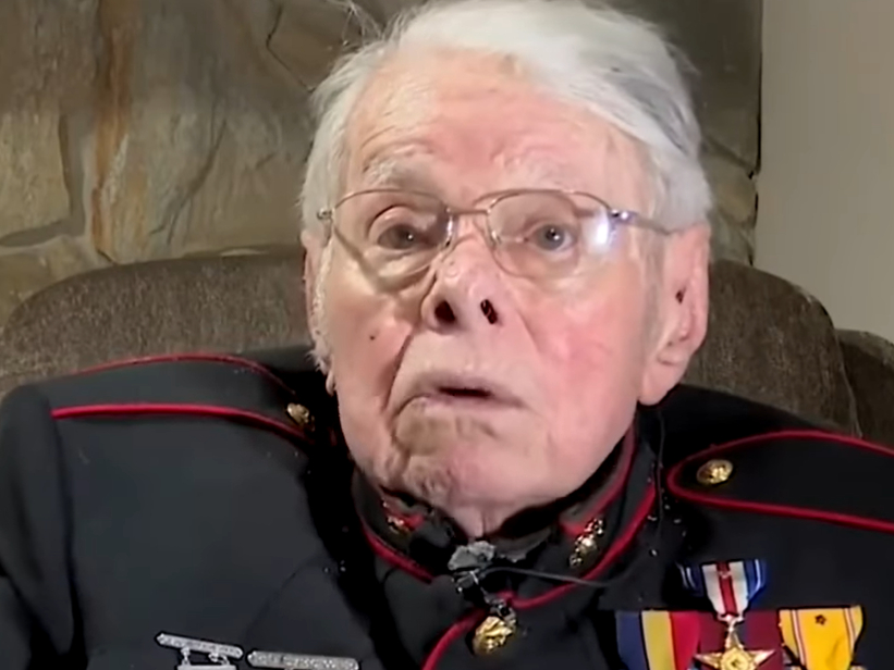 100-year-old WWII veteran gets emotional issuing warning to all Americans