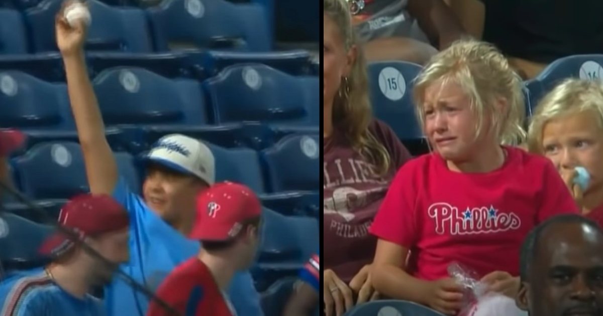 10-year-old snags foul ball then melts hearts when he gives it to ...