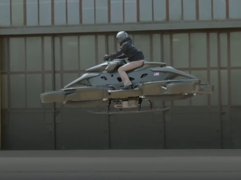 U.S. gets first look at world’s first “flying bike” during Detroit Auto ...