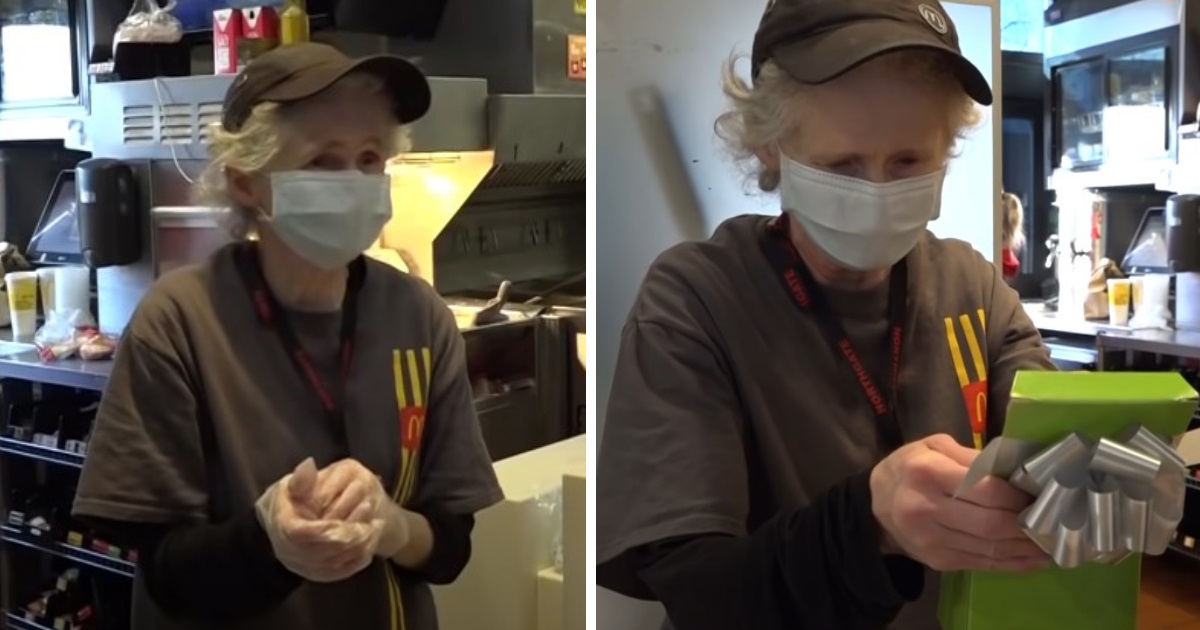 Grandma’s working at fast food place when Christmas miracle arrives