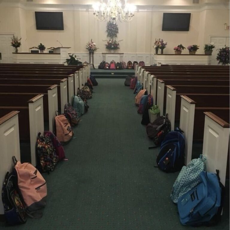 People arrive at funeral with backpacks to fulfill beloved woman’s last request