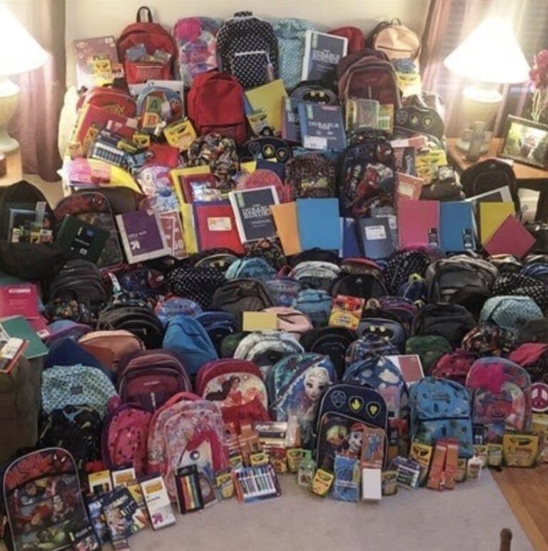 People arrive at funeral with backpacks to fulfill beloved woman’s last request