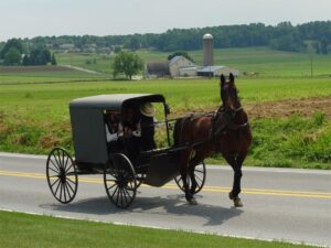 Group of Amish men move entire building using only their brute strength