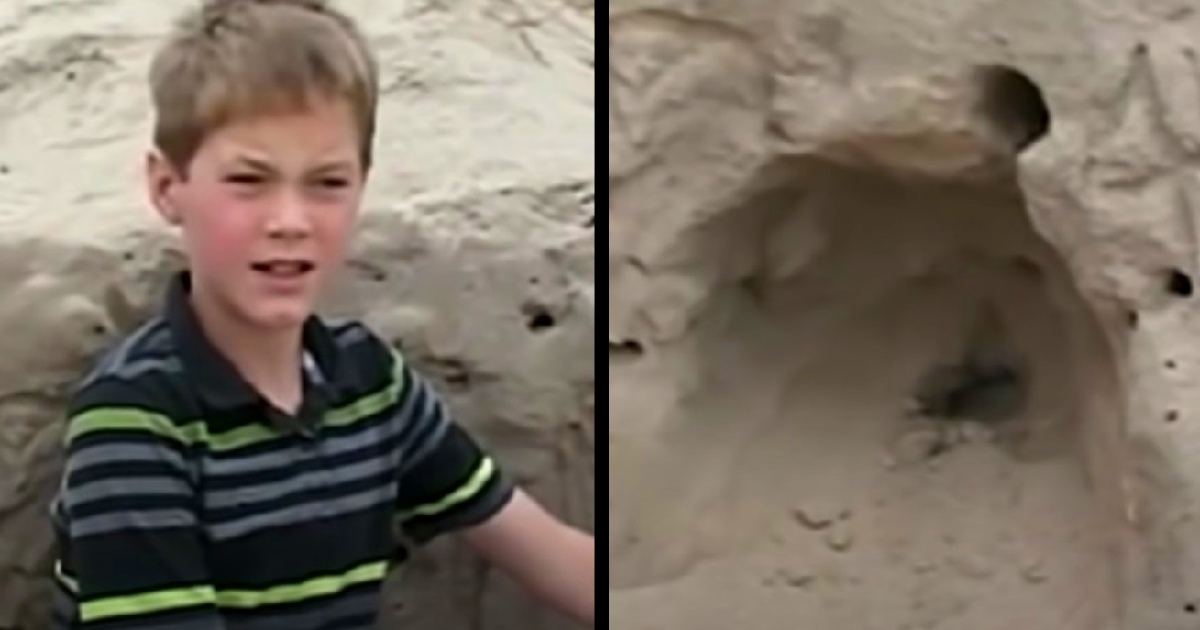 11-yr-old spots tiny girl buried alive in sand and acts swiftly to rescue her