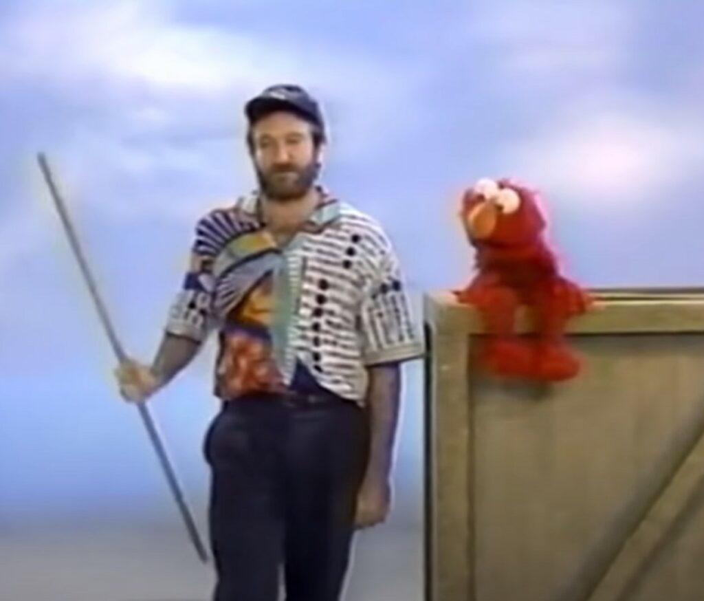 Robin Williams and Elmo were hilarious together and their 1991 blooper ...